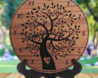 Initials carved tree | Etsy