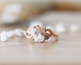 White gold morganite | Etsy