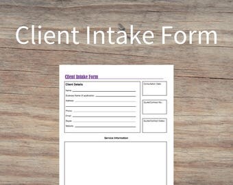 Intake form | Etsy