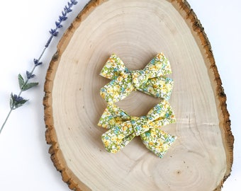 Yellow hair bow | Etsy