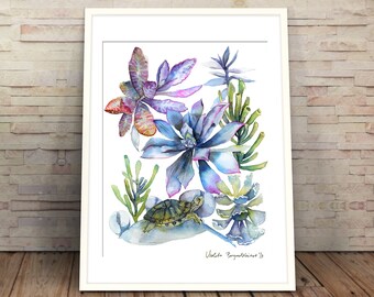 Succulent painting | Etsy