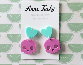 Acrylic earrings | Etsy