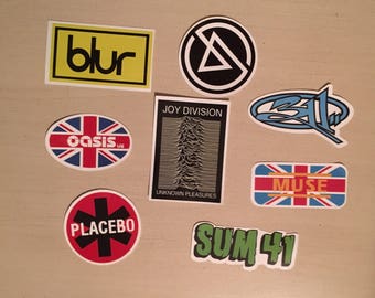 Rock band stickers | Etsy