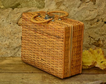 Wicker handbag | Etsy