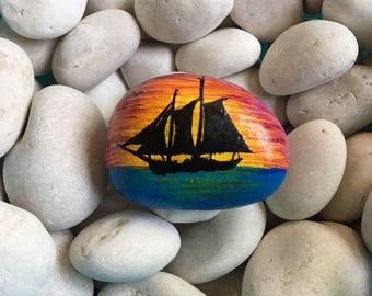 Painted stone | Etsy