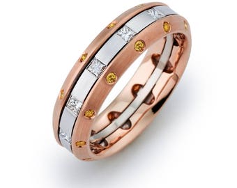 Mens rose gold rings | Etsy