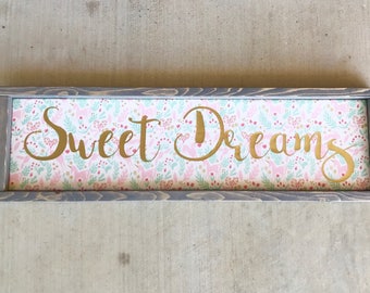 SWEET DREAMS Sweet Dreams Sign Nursery Signs Baby Signs 32