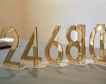 Acrylic table number | Etsy