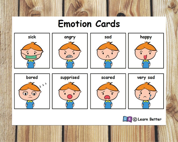 Emotion And Solution Cards For Boys Visual Aid Communication