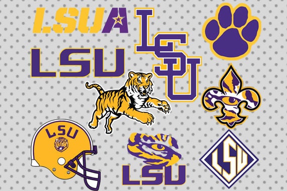 LSU SVG dxf png eps LSU cricut and silhouette cameo