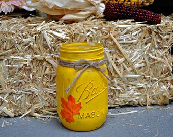 Fall mason jars | Etsy
