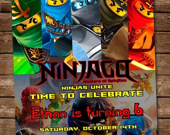 Ninjago invites | Etsy