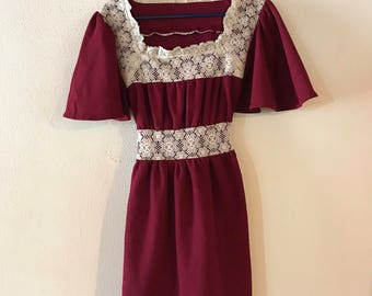 Maroon dress | Etsy