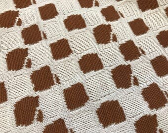 Brown check fabric | Etsy