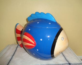 Fish cookie jar | Etsy