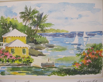 Painting of bermuda | Etsy