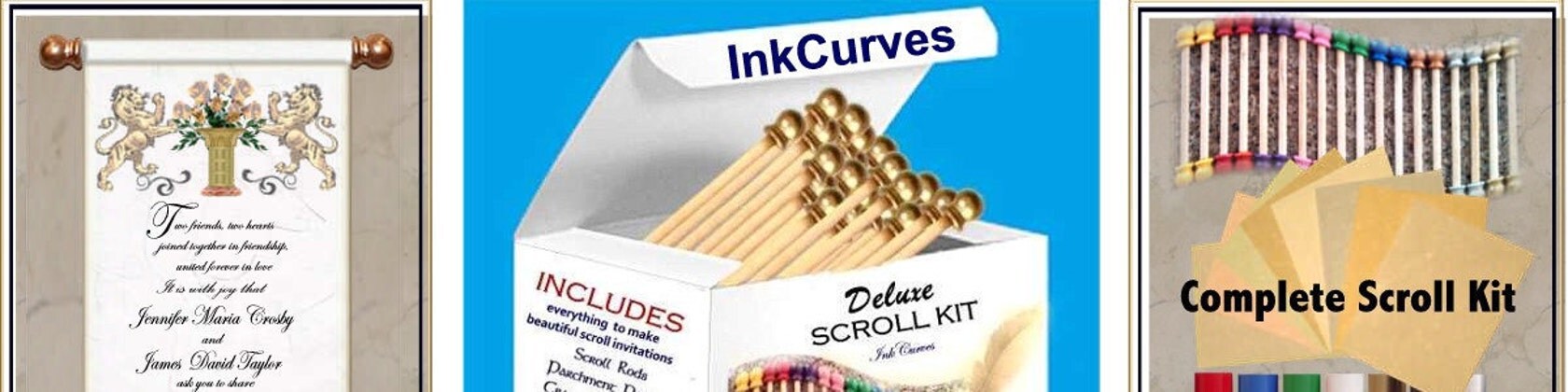 InkCurves Invitations Designs and Scroll Kits by InkCurves on Etsy