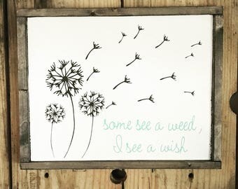 Dandelion sign | Etsy