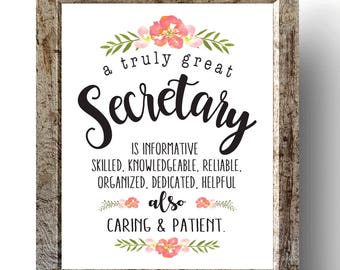 Secretary | Etsy