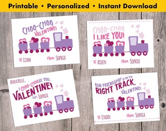 Train valentine | Etsy