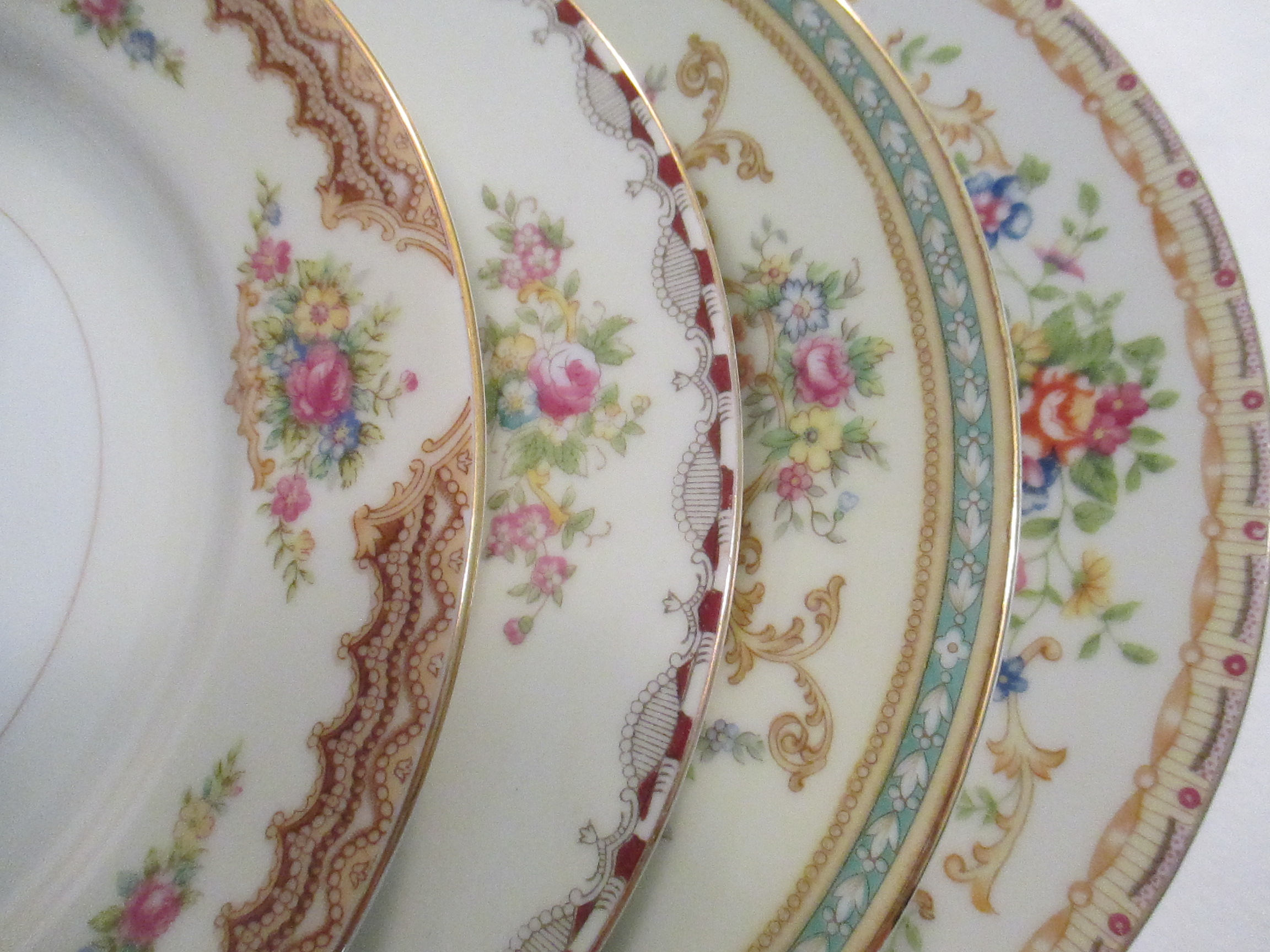 Vintage Mismatched China Salad Plates for WeddingsTea