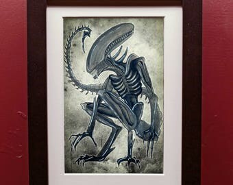 Alien Art Pencil Drawing Sketch Aliens Movie Fantasy High