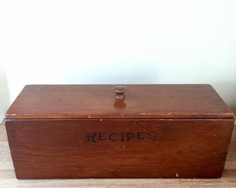 Vintage recipe box | Etsy