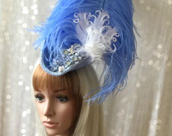Blue derby hat | Etsy