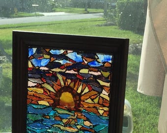 Stained glass panel | Etsy
