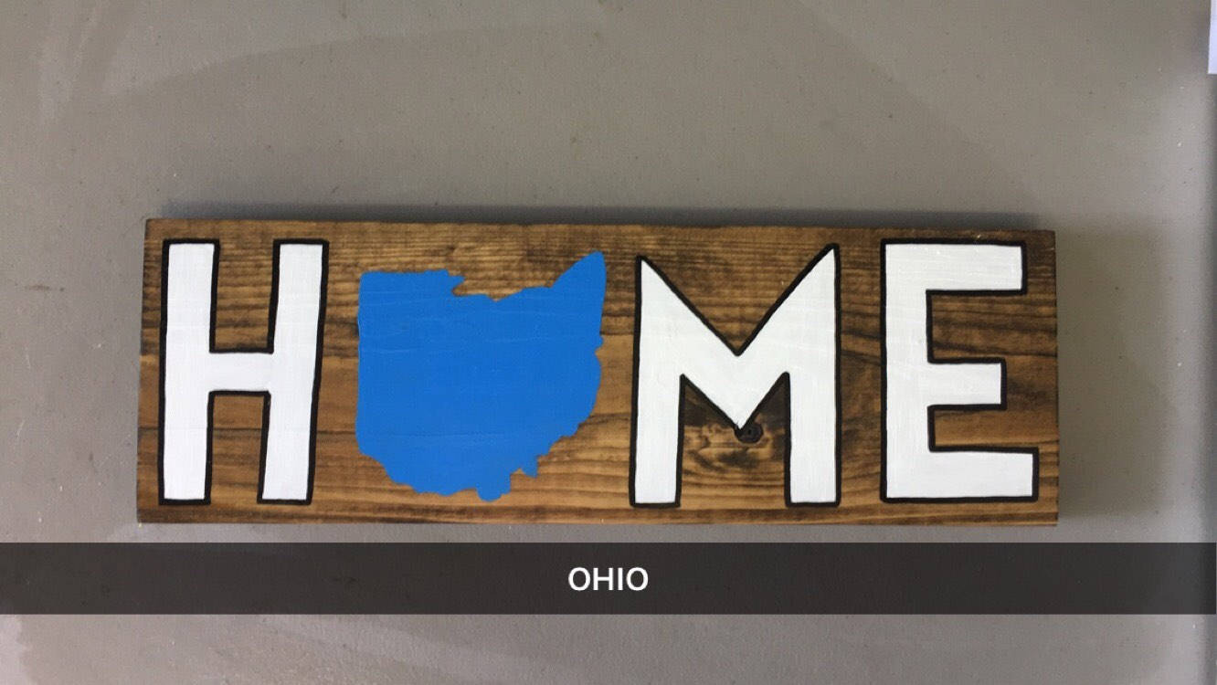State home sign State sign Home sign with State Wooden home