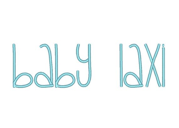 SALE Baby Lexi Font Embroidery Fonts 5 Size Instant