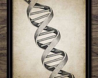 Dna double helix art | Etsy