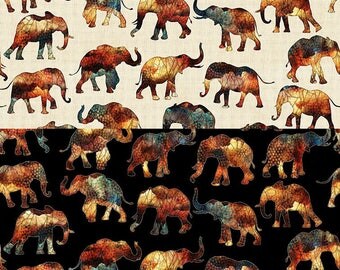 Elephant fabric | Etsy