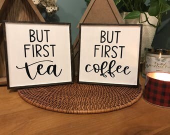 Coffee and tea sign | Etsy