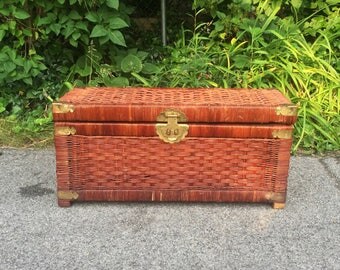 Wicker trunk | Etsy