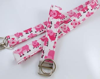 Pig Key Rack Pink Farm House Decor Key Hooks Country