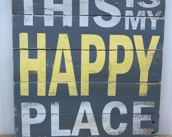 My happy place sign | Etsy