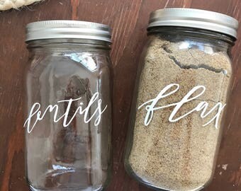 Mason jar labels | Etsy