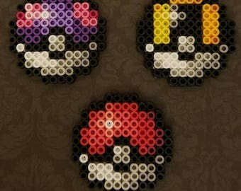 Pokeball perler bead | Etsy