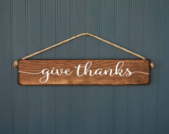 Give thanks sign | Etsy