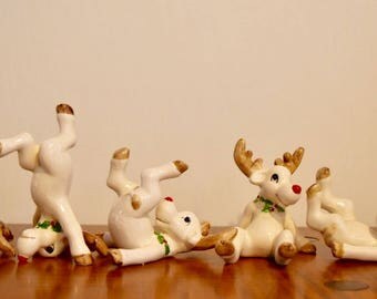 Reindeer figurine | Etsy
