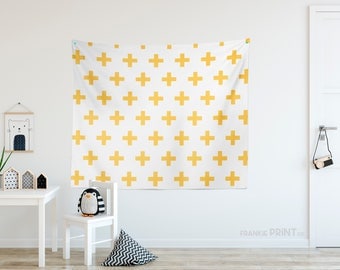 Yellow tapestry | Etsy