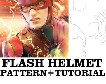 Flash costume 3D printed lightning bolt emblem prop for