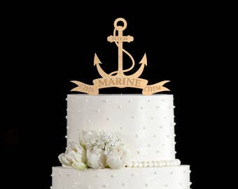 Nautical wedding cake topper | Etsy