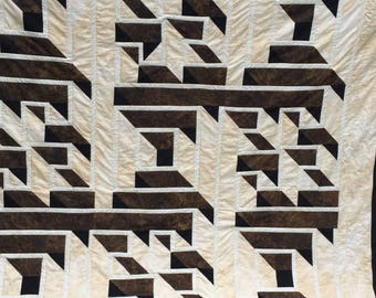 Labyrinth quilt | Etsy