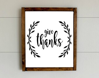 Give thanks sign | Etsy