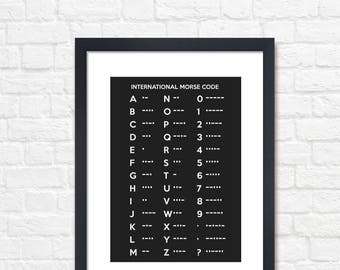 Morse code art | Etsy