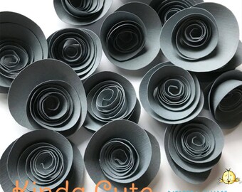 Grey paper flowers | Etsy