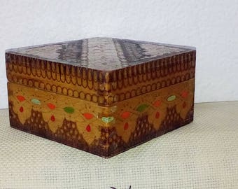 Pyrography box | Etsy