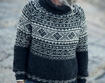 Knitting Pattern Beautiful Norwegian Sweater Instant